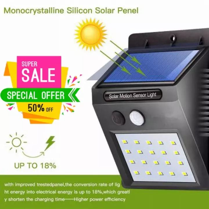 Outdoor Garden Solar Powered Bulb Light With Sensor Solar Light | Daraz.lk