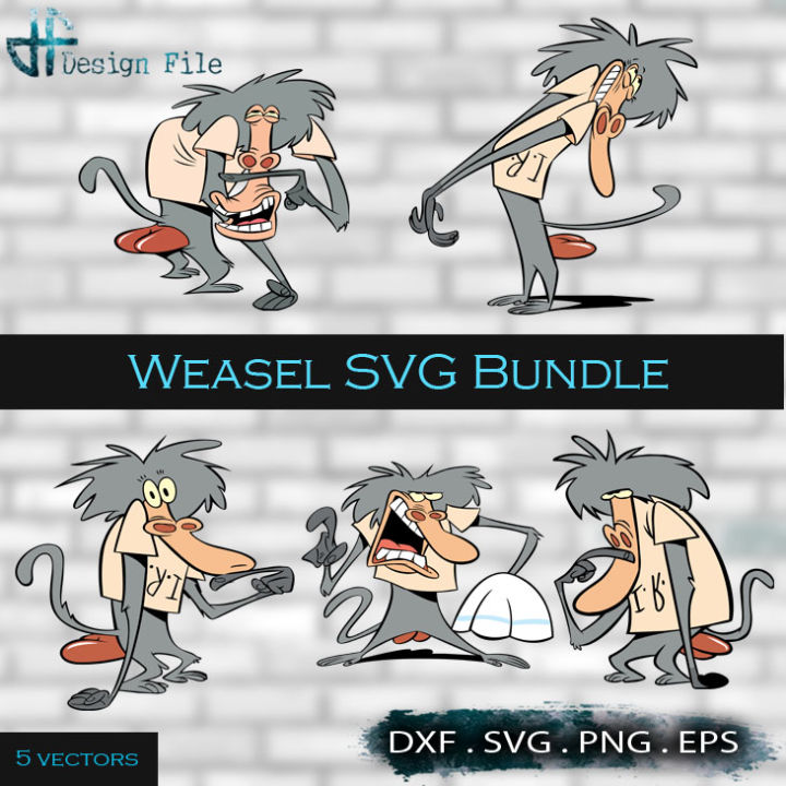 [ SVG, DXF, EPS, PNG ] I am weasel Vectors (Total-5 vectors) Drawing ...