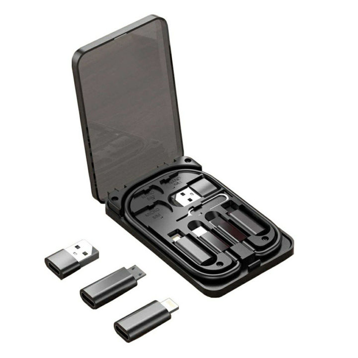 Multi-Functional Compact Cable Card with 22" USB-C Cable & USB-A/Micro ...