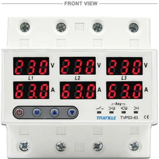 380VAC 3P+N Din ray adjustable Over Under Voltage and over current ...