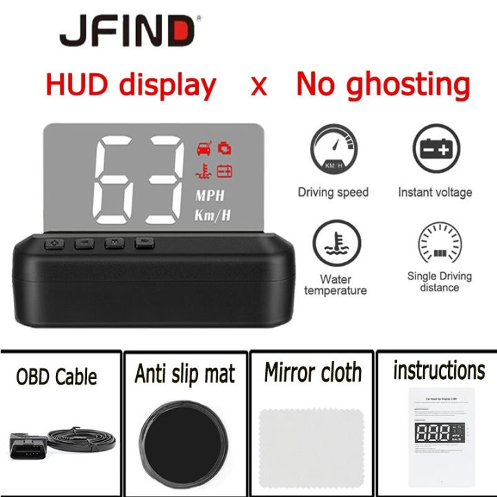 (Preorder)HUD C100 Car OBD 2 OBD2 Meter Smart D igital Head up display ...