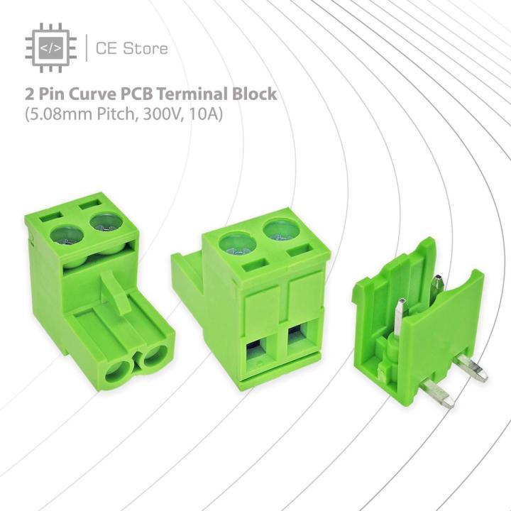 Curve PCB Terminal Block (5.08mm Pitch, 300V, 10A) - CE Store | Shop.com.mm