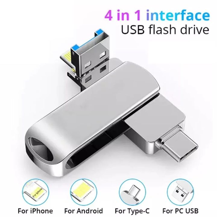 4-IN-1 USB Flash Drive for iPhone 64GB | Flash Disk 3.0 for USB-C ...