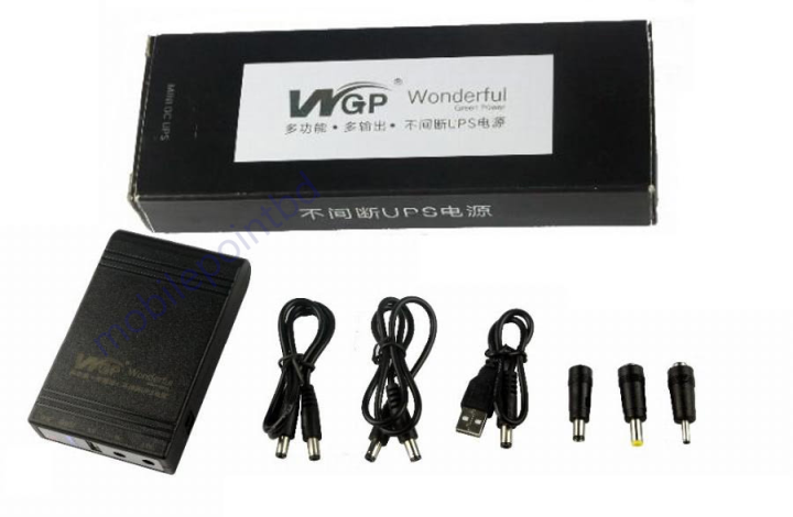 WGP Mini UPS (10400 mAh), 12V 2A, 12V 1A, 5V2A Power Bank | Shop.com.mm