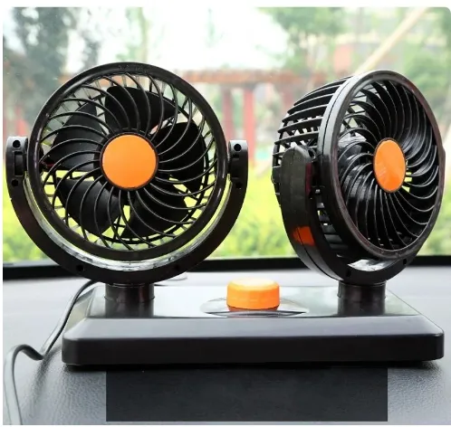 Car Dual-Head Fan 360 Degree All-Round Cooling Shaking Head Fans Auto ...