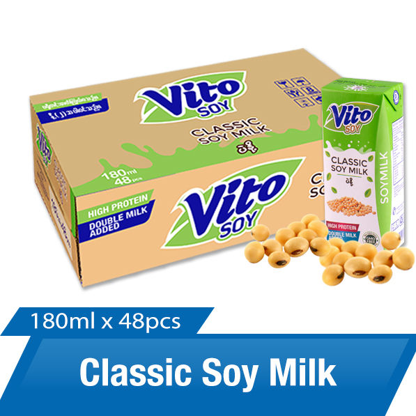 Vito Plain Soy Milk- 180ml | Shop.com.mm