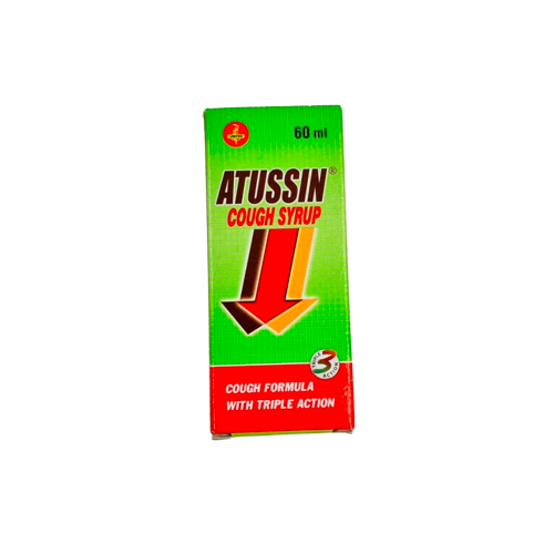 Atussin Cough Syrup 60ml | ချောင်းဆိုးခြင်းနှင့် ဓာတ်မတည့်ခြင်းကို သက ...