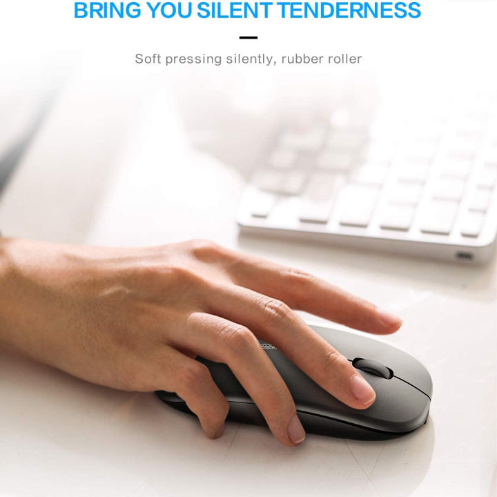 🖱️silent Wireless Mouse [battery Level Visible] 🔕 Slim And Rechargeable 🔋