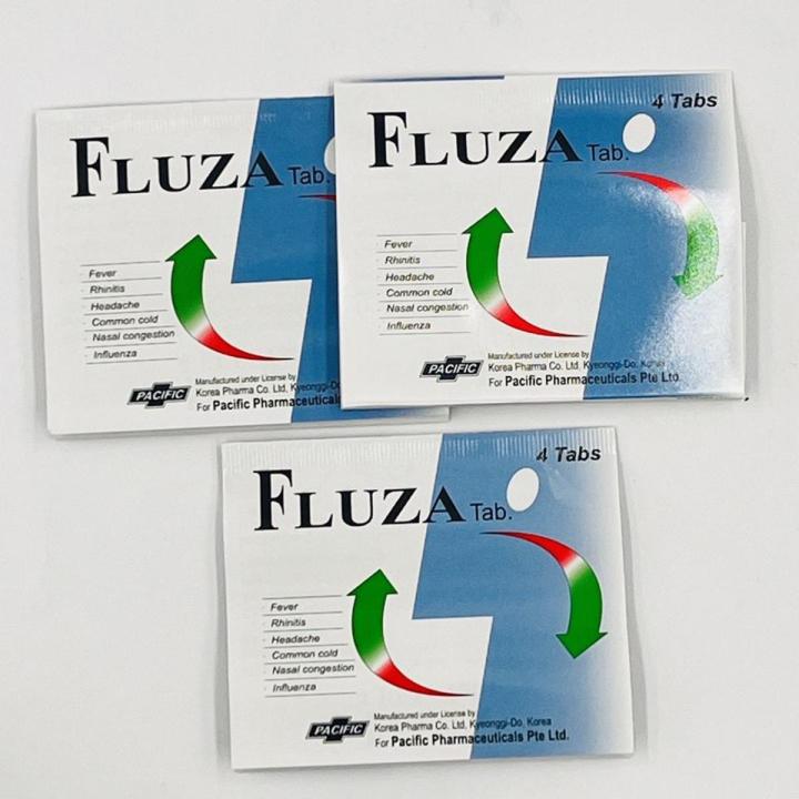 FLUZA Tab (1x4's) Paracetamol BP 500mg, Phenylephrine 5mg ...