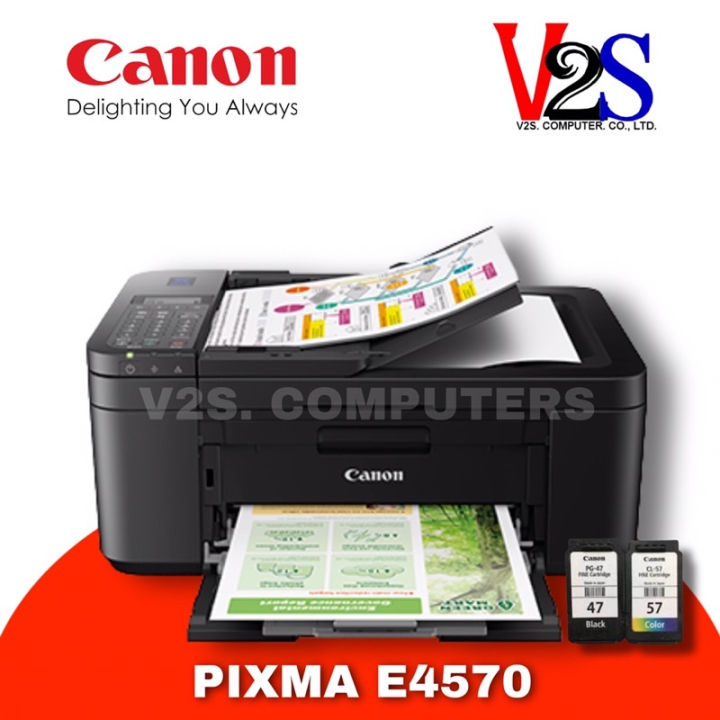 (Preorder) Printer Canon PIXMA E4570 AIO Wi-Fi printer with 100% ...