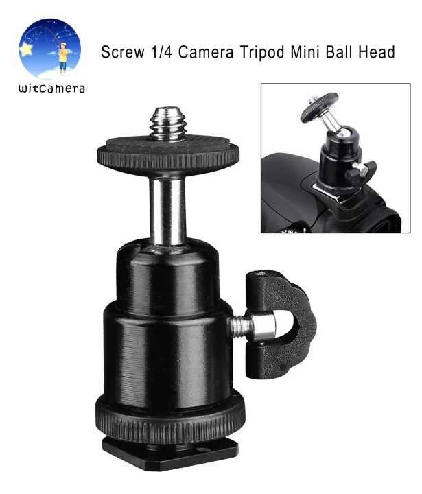 (Preorder) 1/4-inch screw camera tripod, mini ball head, hot shoe ...