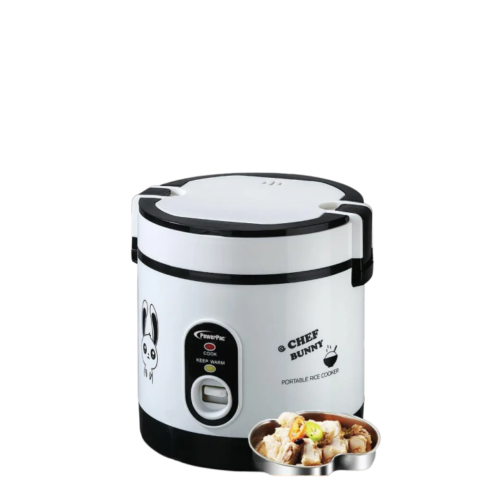 PowerPac 0.6L Portable Rice Cooker with Stainless Steel Steamer Food ...