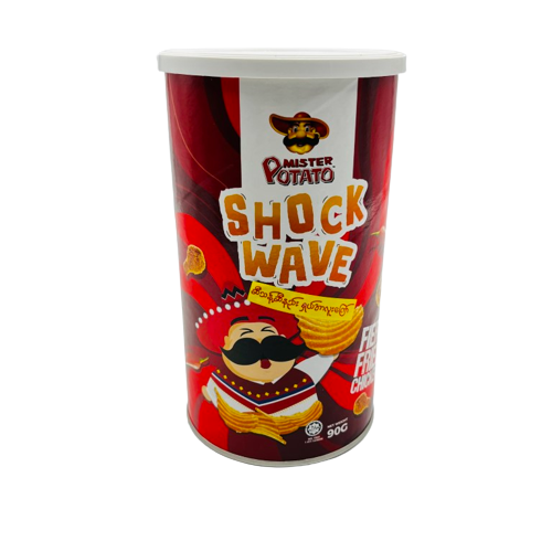 Mister Potato Crisps Shock Wave ( Fiery Fried Chicken) (90g) | Shop.com.mm