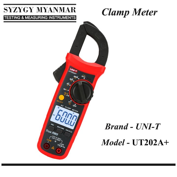 UNI-T UT202A+ Digital clamp meter (AC 600A,True RMS) | Shop.com.mm