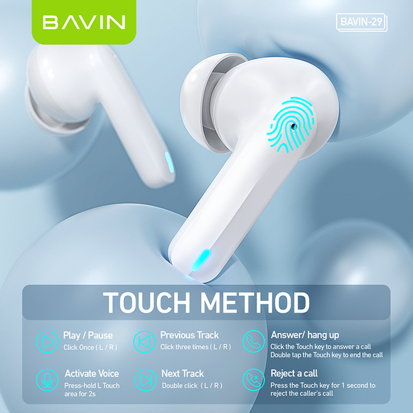 '' BAVIN -29 '' TWS Wireless Earphone Bluetooth 5.3 Version Wireless ...