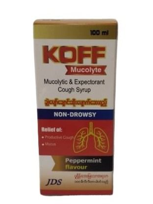 Koff Mucolyte Cough Syrup 100ml | Shop.com.mm