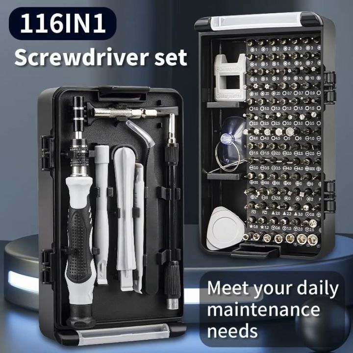 Precision Screwdriver Set 116 in 1 Hand Repair Tool Kit with 98 ...