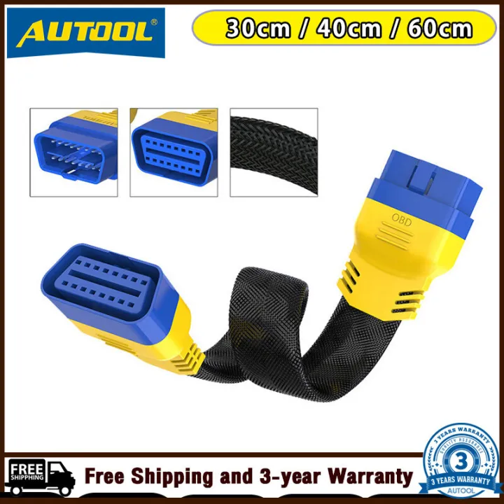 (Preorder)🔥AUTOOL Car 30cm Shapeable OBD Extension Cable(Compatible For ...
