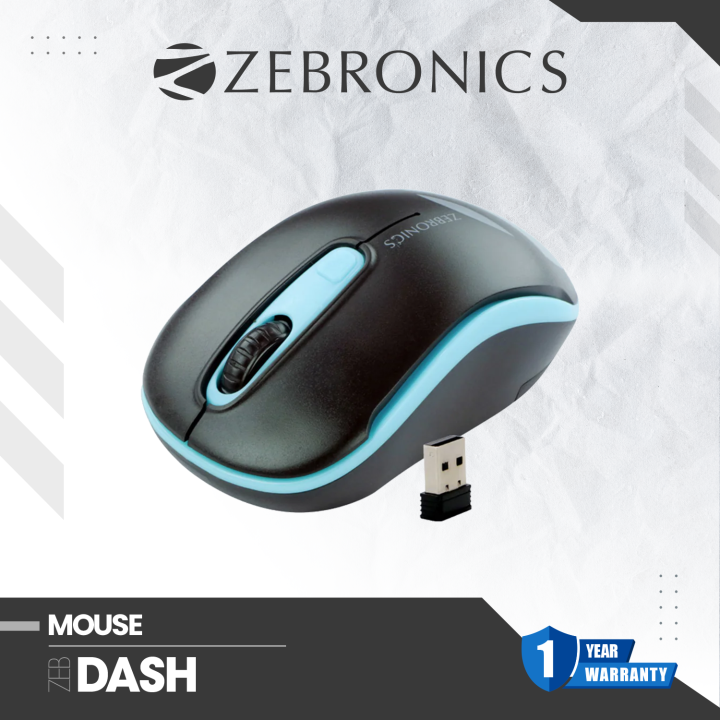 Zebronics MS-ZEB 2.4GHZ Wireless Optical Mouse (DASH) | Shop.com.mm