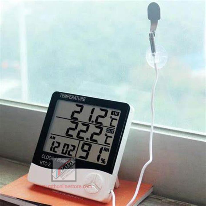 HTC-2 Temperature Clock Humidity | Shop.com.mm