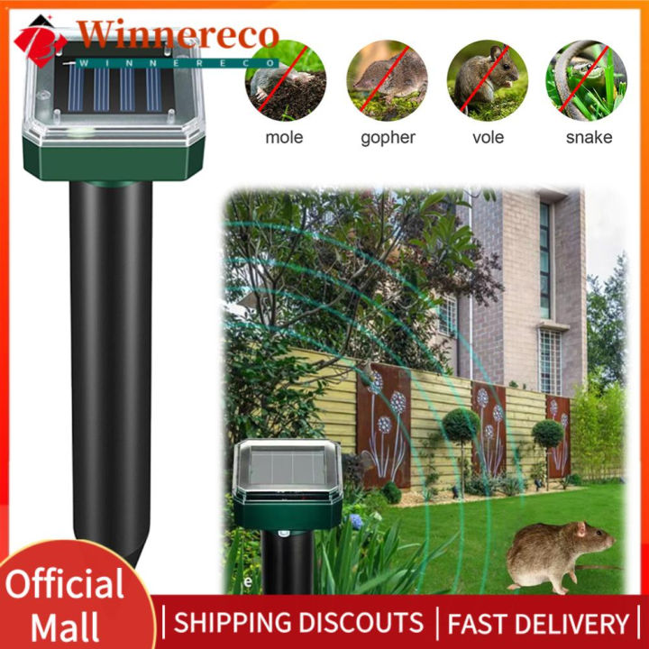 (Preorder) 【winnereco】Solar-powered ultrasonic animal repellent, rodent ...