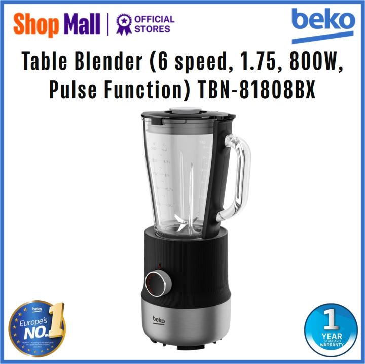 Beko Table Blender (6 speed, 1.75, 800W, Pulse Function) TBN-81808BX ...