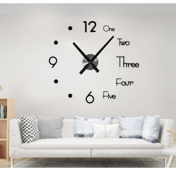 DIY 3D wall sticker clock European style simple clock | Shop.com.mm