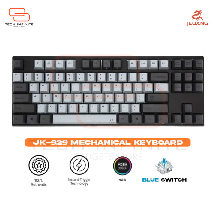 Tech Infinite JK-929 Mechanical Keyboard 87 Keys Wired Mechanical ...