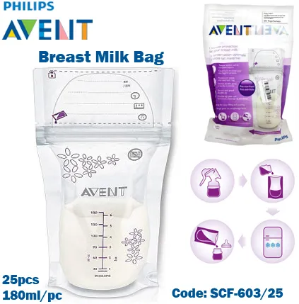 Philips Avent Breast Milk Storage Bags 180 ml/6 oz 25 bags | Shop.com.mm