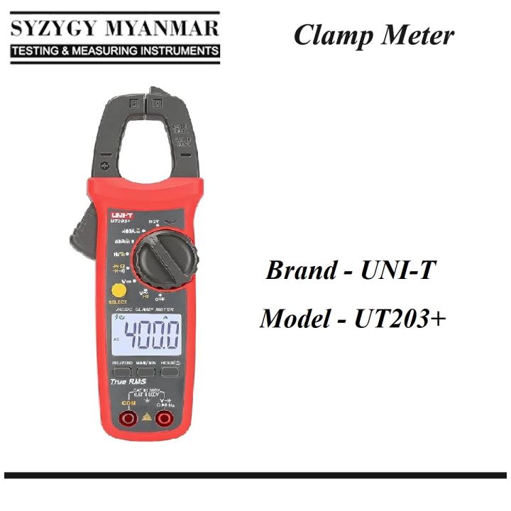 UNI-T UT203+ Digital clamp meter (AC/DC 400A,True RMS) | Shop.com.mm