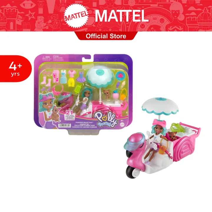 (Preorder)Polly Pocket Flamingo Snack Cart Playset Polly Pocket ...