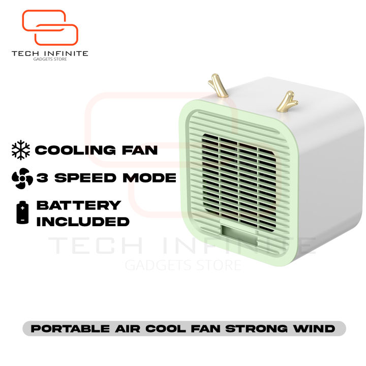 Tech Infinite S13 Battery Portable Air Cool Fan 3-Speed Mini Air Fan ...