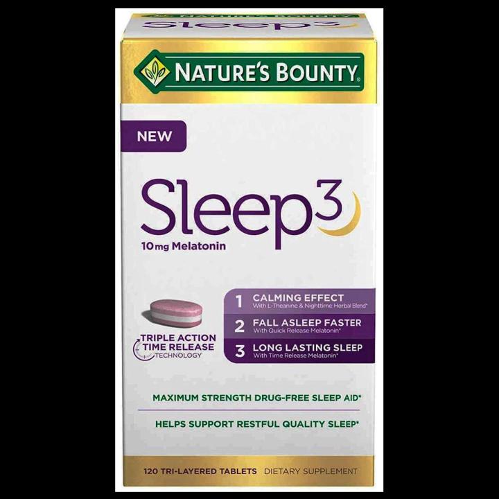 Nature's Bounty-Sleep3 10mg Melatonin (120 tablets) | Shop.com.mm