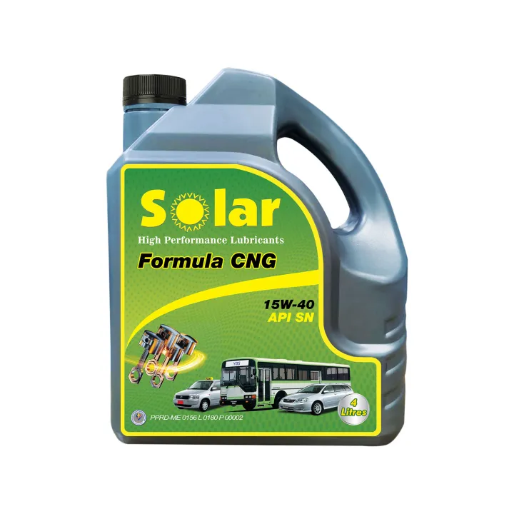 Solar Formula CNG SAE15w-40 CNG Engine Oil - 4 Liter | Shop.com.mm