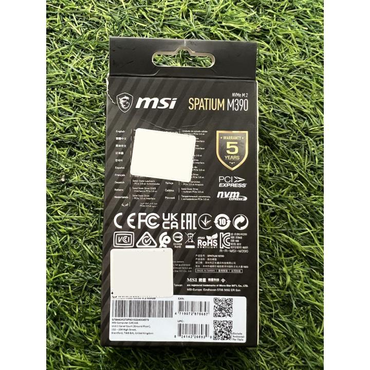 MSI SPATIUM M390 NVMe M.2 500GB Internal Gaming SSD | Shop.com.mm