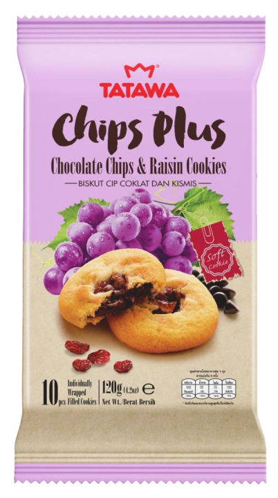 Tatawa Chips Plus Chocolate Chips & Raisin Cookies (1 x 24 Pkt) | Shop ...