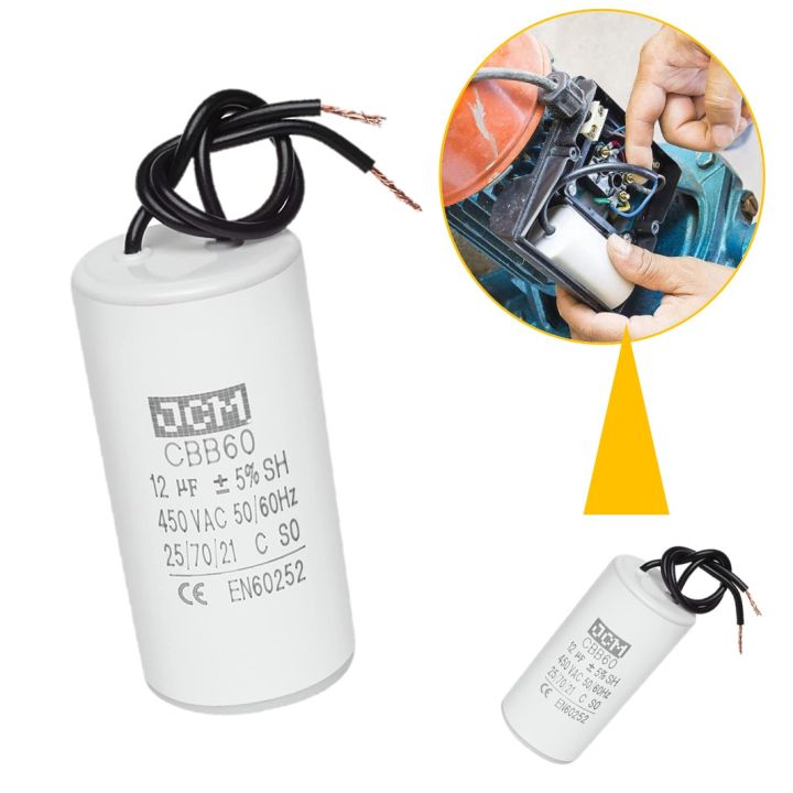 Water Pump 12uf 450V AC Capacitor | Shop.com.mm