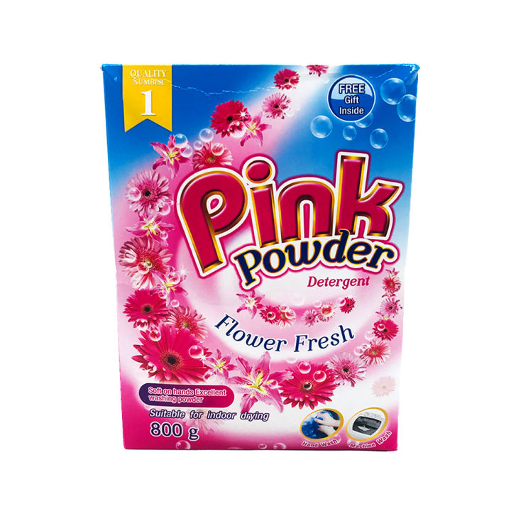 Pink Detergent Powder Flower Fresh 800g | Shop.com.mm
