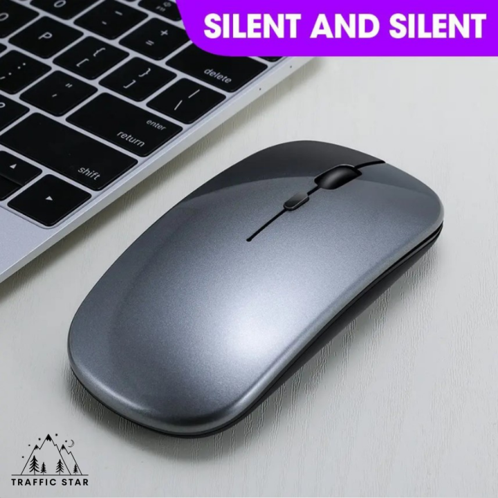 Rechargeable Wireless Silent Mouse Ultra Thin Ergonomic Design For PC ...