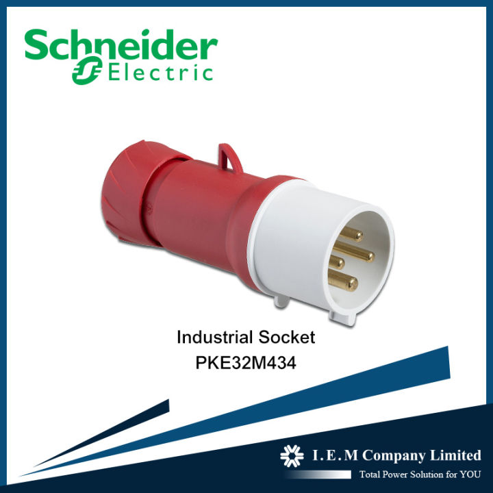 Schneider PratiKa wander plug - straight - 32 A - 3P + E - 380...415 V ...