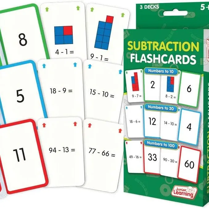 Subtraction flashcards | Shop.com.mm