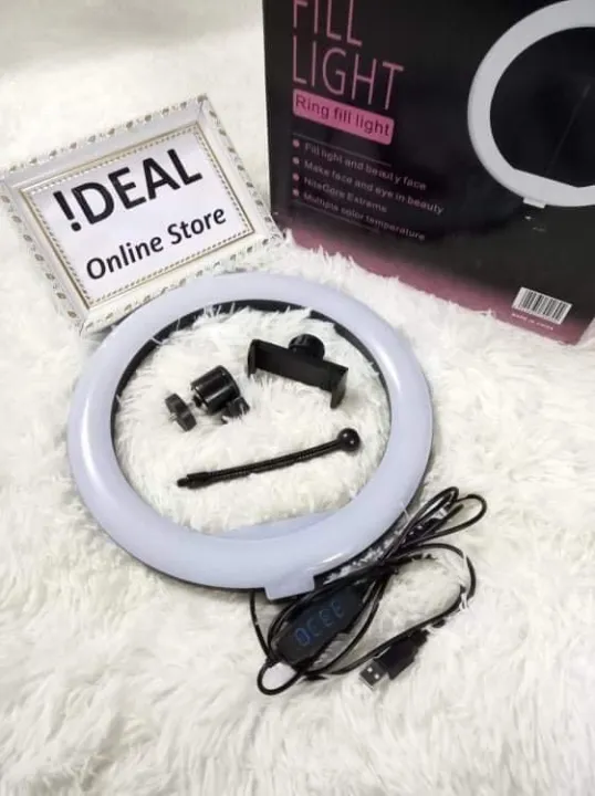 Portable LED Ring Light 10" with 7' Tripod Stand and Phone Holder Live ...