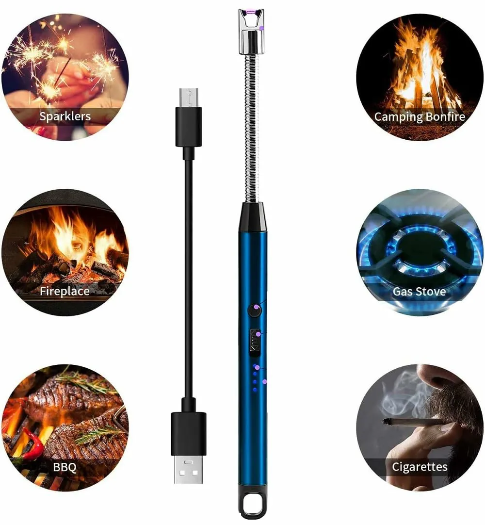 ARC BBQ Lighter with Rechargeable USB Cable with Flexible Goose Neck ...