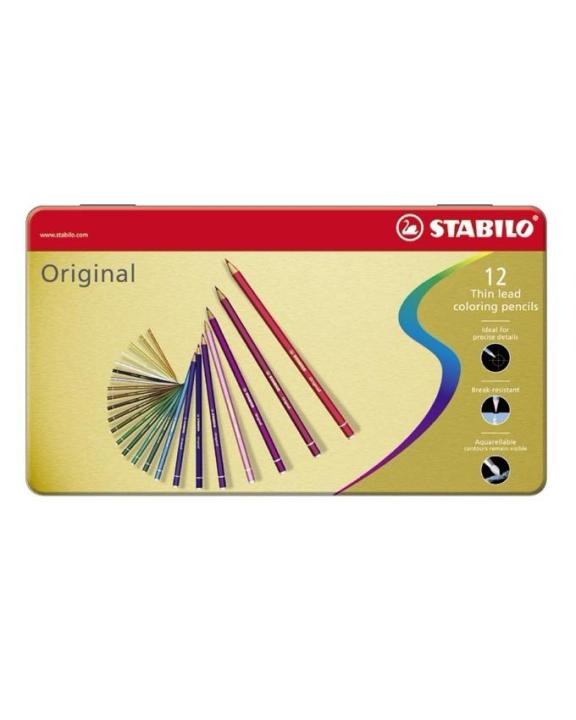 STABILO Original Thin Lead Coloring - 12 Pcs | Shop.com.mm