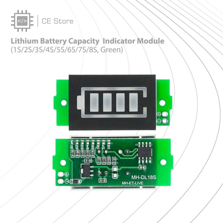 Lithium Battery Capacity Indicator Module (1S/2S/3S/4S/5S/6S/7S/8S ...