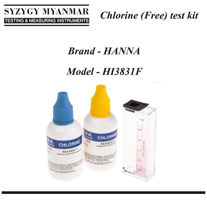 HANNA HI3831F Chlorine (Free) test kit | Shop.com.mm