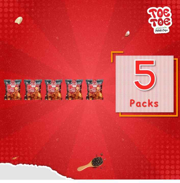 Toe Toe Potato Chips - Original Chili Flavored (5 pcs in a pack) | Shop ...