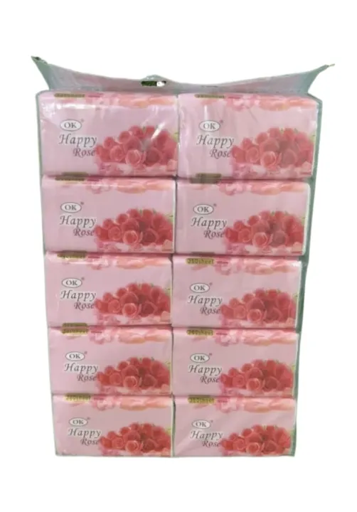 Happy Rose tissue 10လုံးတွဲ | Shop.com.mm
