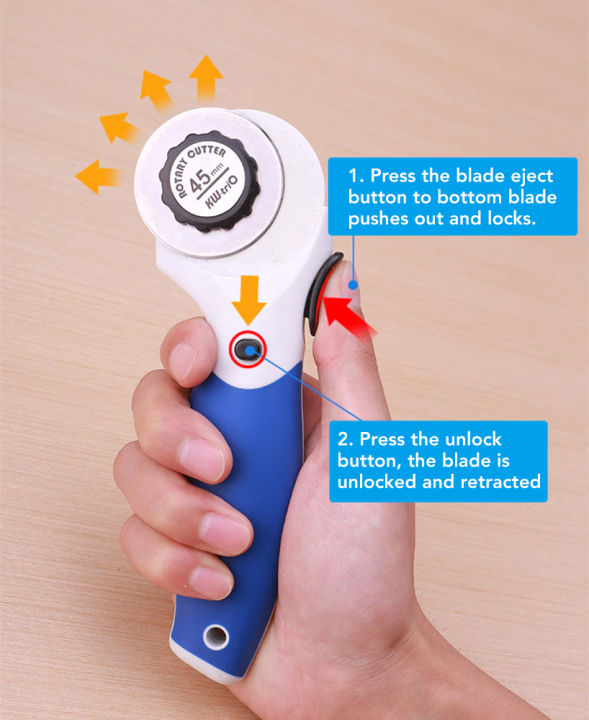 KW-triO 45mm Rotary Cutter | Perforating Dotted Cutter | Leather ...