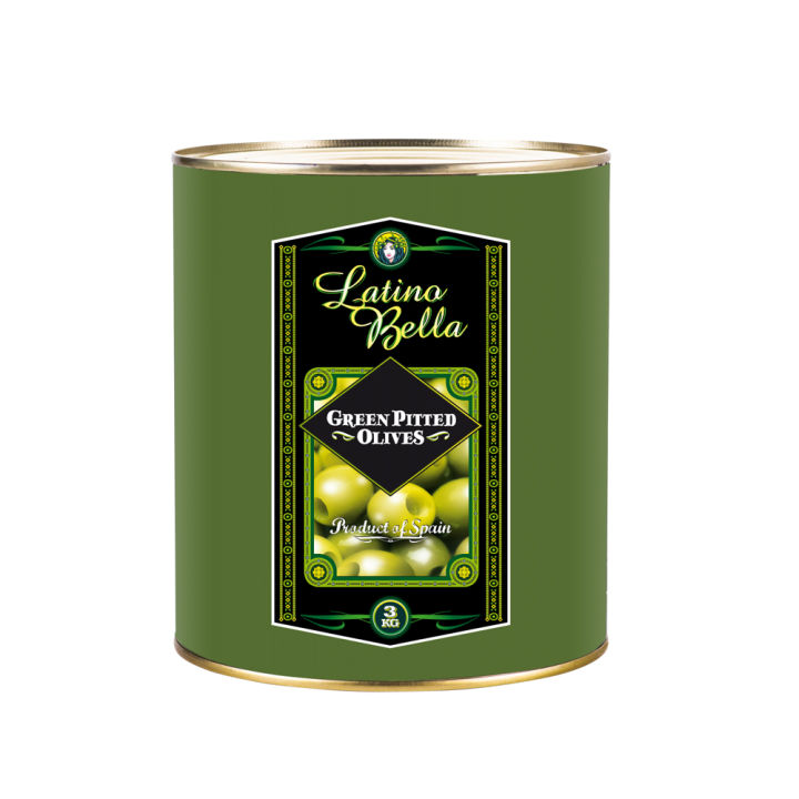 Latino Bella Pitted Green Olives - 3 kg | Shop.com.mm